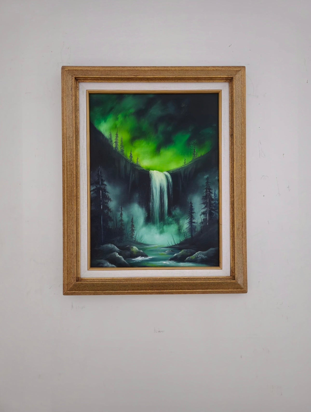 12x16 Original Canvas Painting: Shadowed Falls – Paint with Kat Mugg